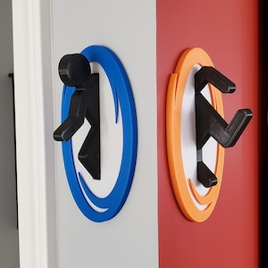 Portal Wall Art, Home Decoration. Big Blue and Orange Portal, 3d Art - Etsy