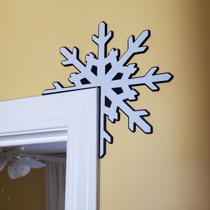 Snowflake Door Frame Christmas and Winter Decoration - Design 1 - Etsy