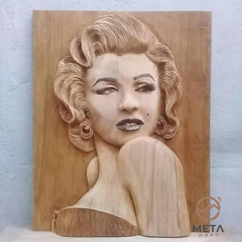 Handcarved Custom Wooden Portrait Sculpture, Personalized Portrait ...