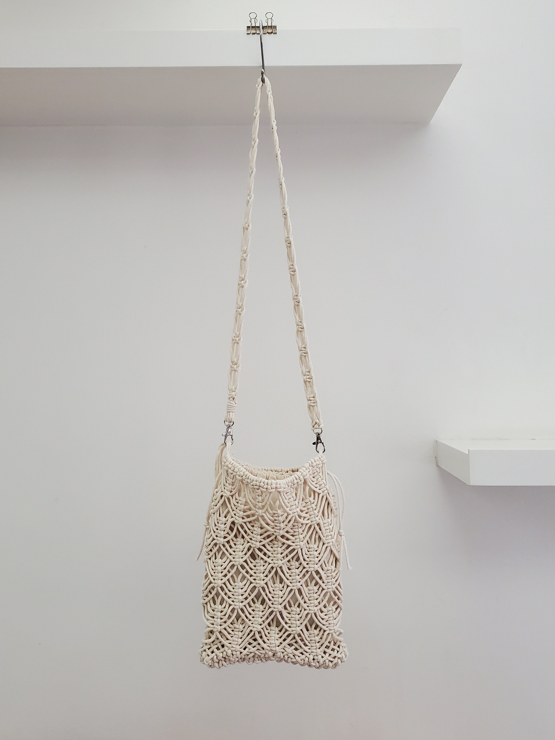 Sold-handmade Macrame Bag With Removable Inner Bag - Etsy