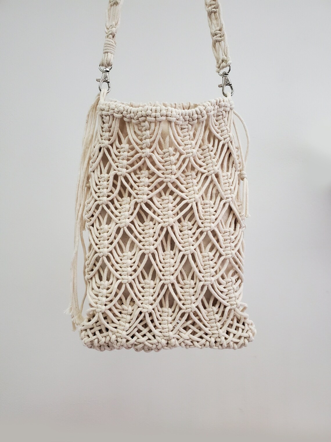Sold-handmade Macrame Bag With Removable Inner Bag - Etsy