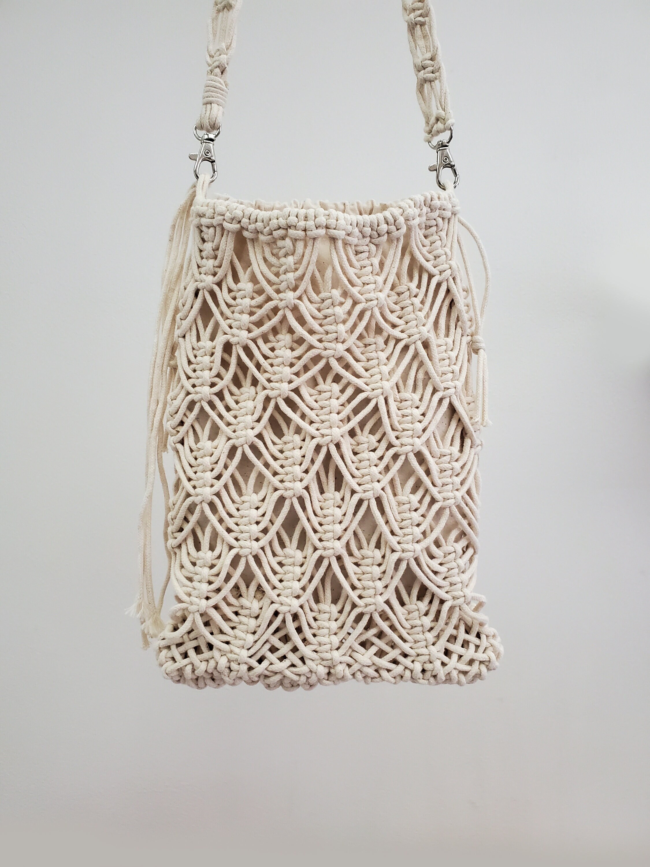Sold-handmade Macrame Bag With Removable Inner Bag - Etsy
