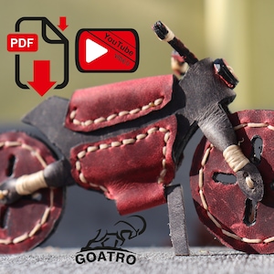 Motorcycle Leather Keychain Pattern - Leather Motorcycle Pdf Template ...