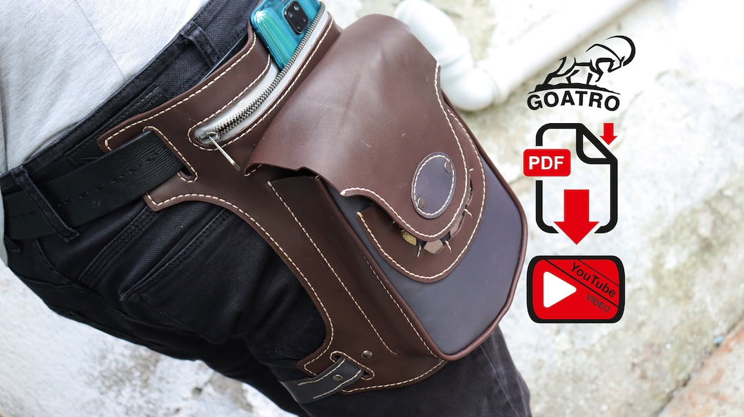 Leather Biker Leg Bag PDF Pattern - Etsy