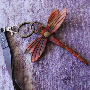 Leather Dragonfly Keychain Pattern, Purse Ornament (PDF Pattern) - Etsy