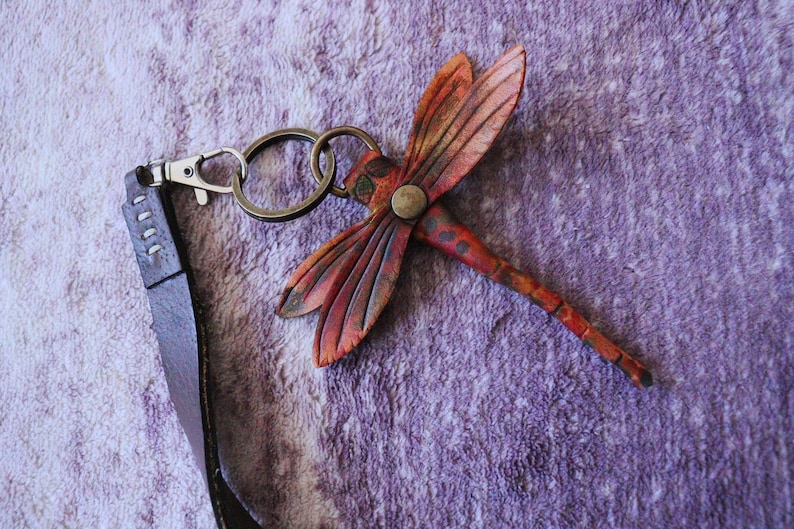 Leather Dragonfly Keychain Pattern, A4 SVG (digital Download) - Etsy
