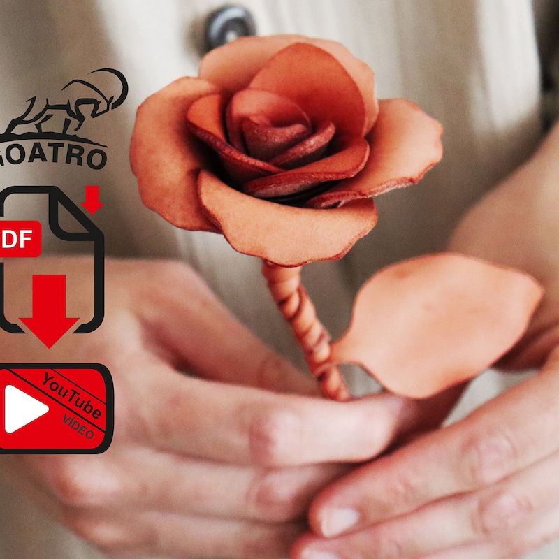 Leather Rose - Etsy