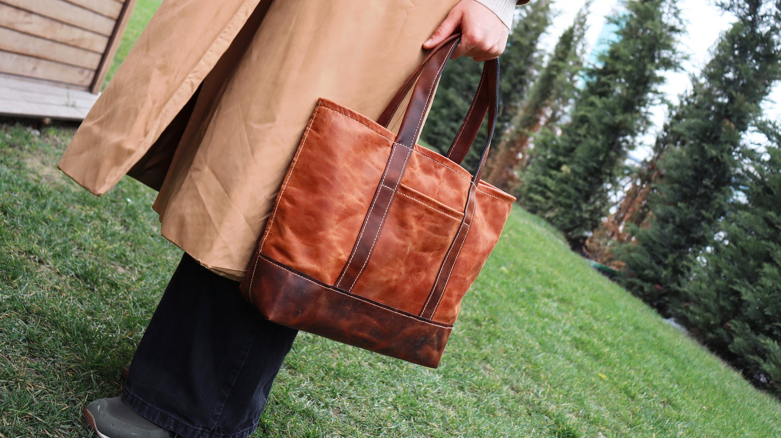 Leather Bag Pattern Tote Bag Pattern Leather DIY Pdf - Etsy