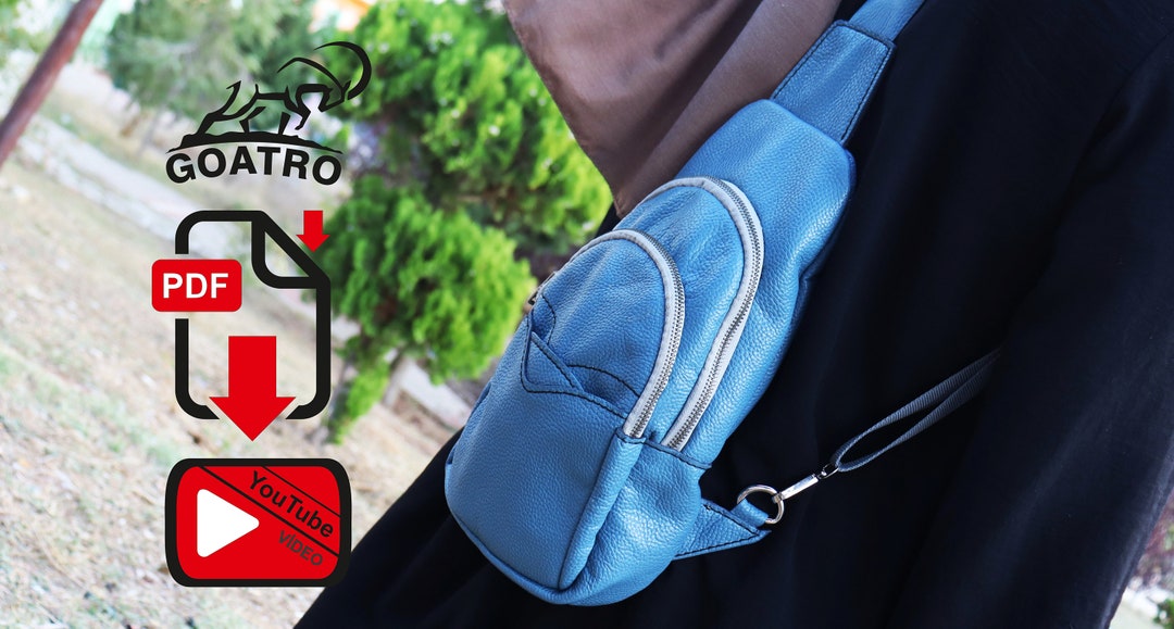 PDF Pattern Leather Sling Bag-sling Bag Leather Pattern PDF -unisex ...