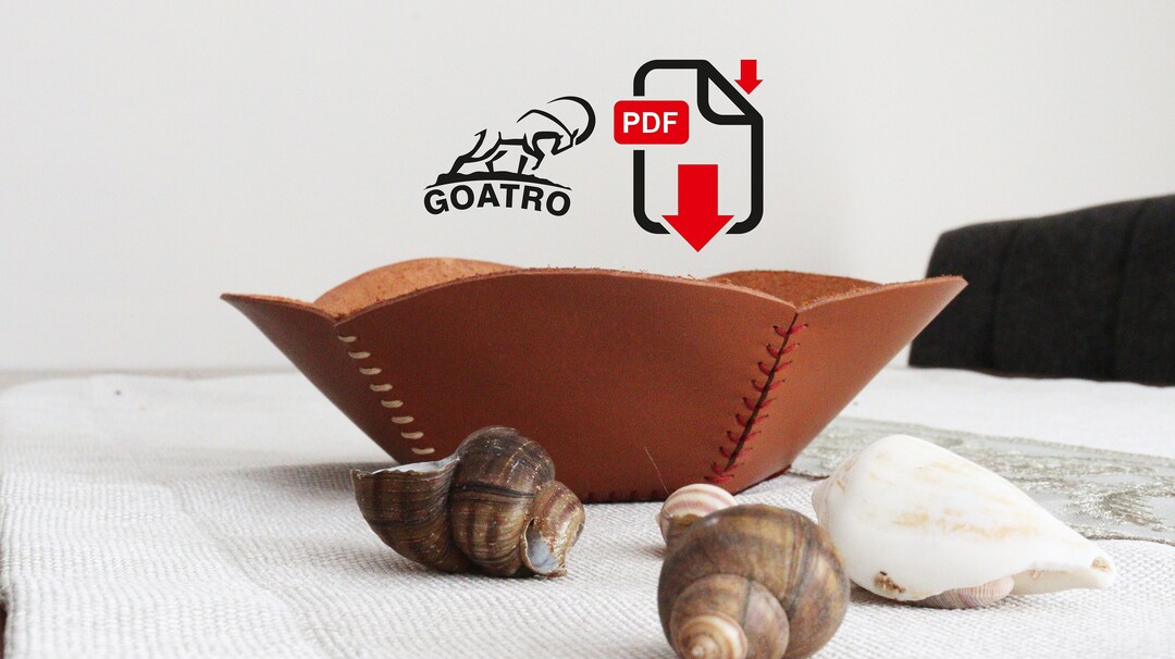 Leather Tray Pattern, Tray Template, Leather Sewing Pattern, Pdf Model ...