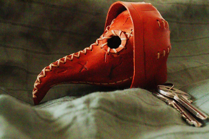 Leather Plague Doctor Mask PDF Pattern, DIY Keychain Template (digital ...
