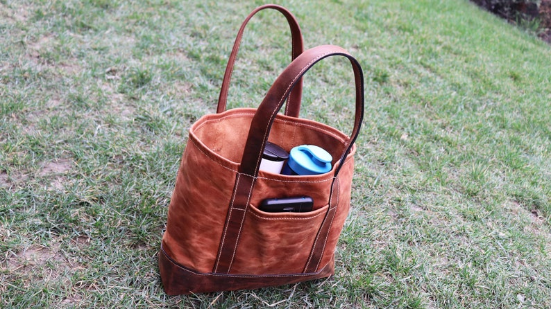 Leather Bag Pattern Tote Bag Pattern Leather DIY Pdf | Etsy