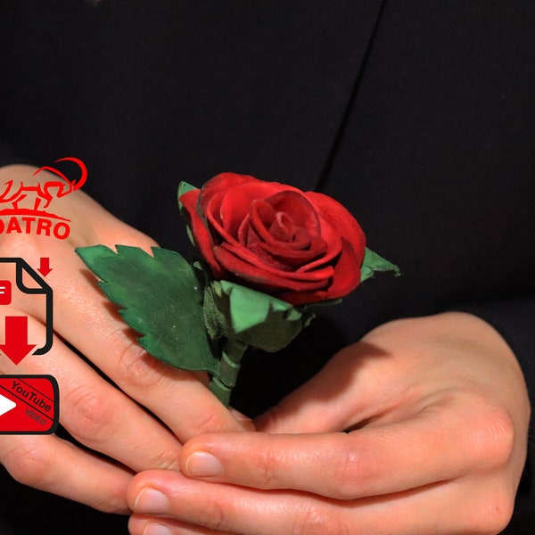 Leather Rose - Etsy