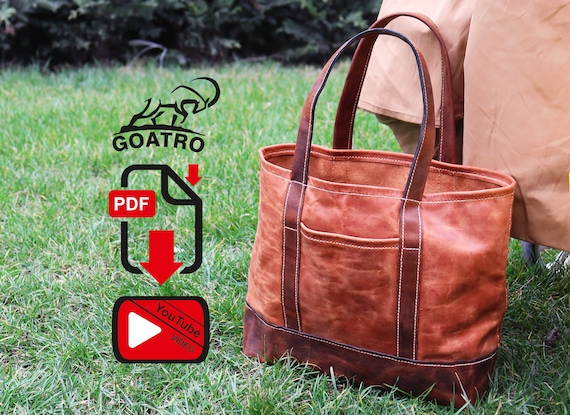 Leather Bag Pattern Tote Bag Pattern Leather DIY Pdf - Etsy