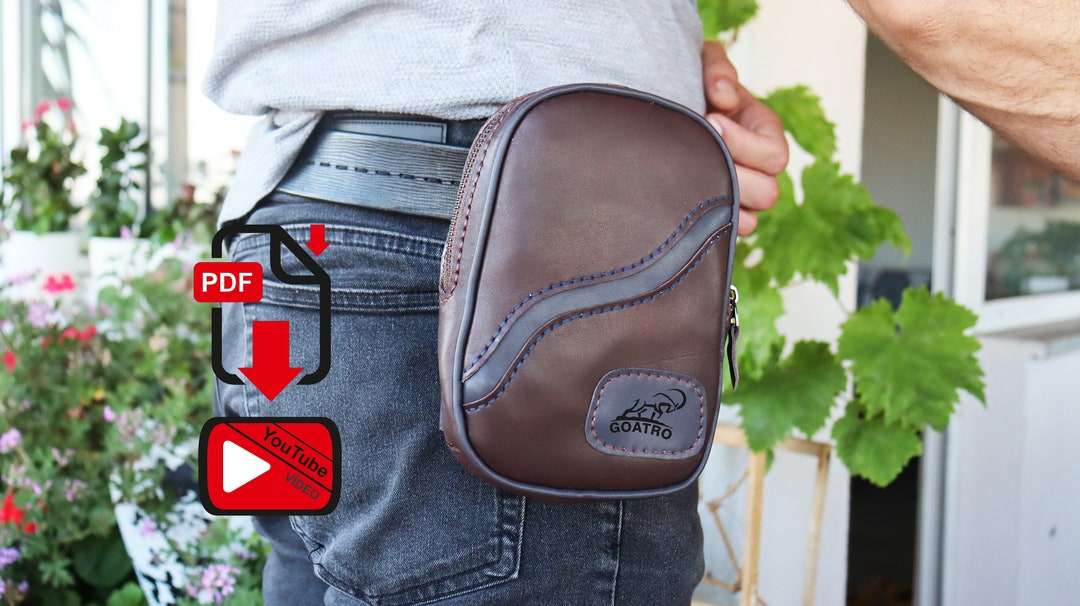 Leather Waist Bag and Crossbody Bag Pattern, Hip Bag Model, Leather ...