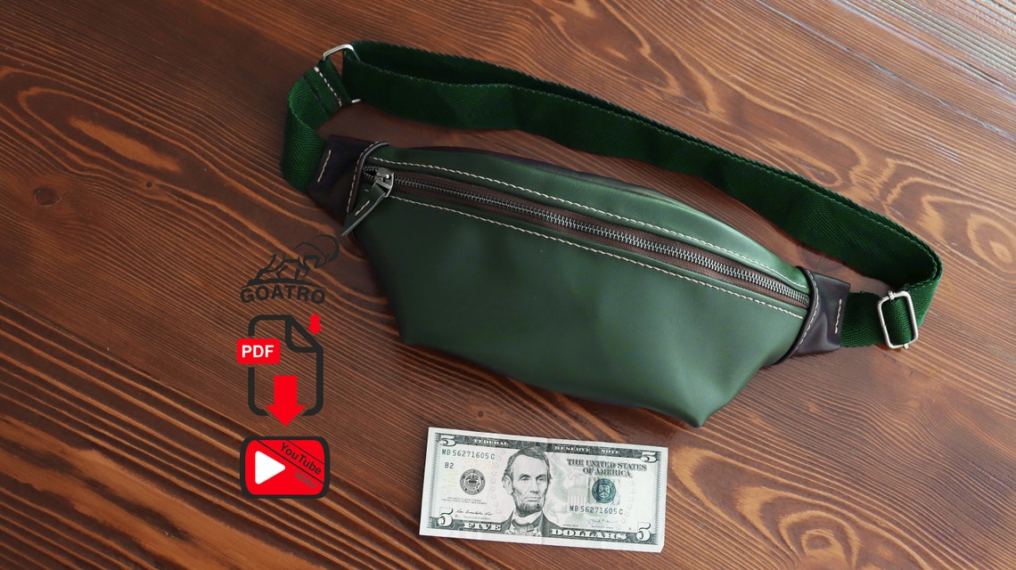 Leather Waist Bag Pattern PDF Pattern | Etsy
