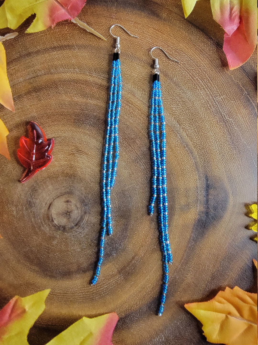 Sparkling Long, Blue and Silver, Multi-length, 3 Strand, 6 Long Hand ...