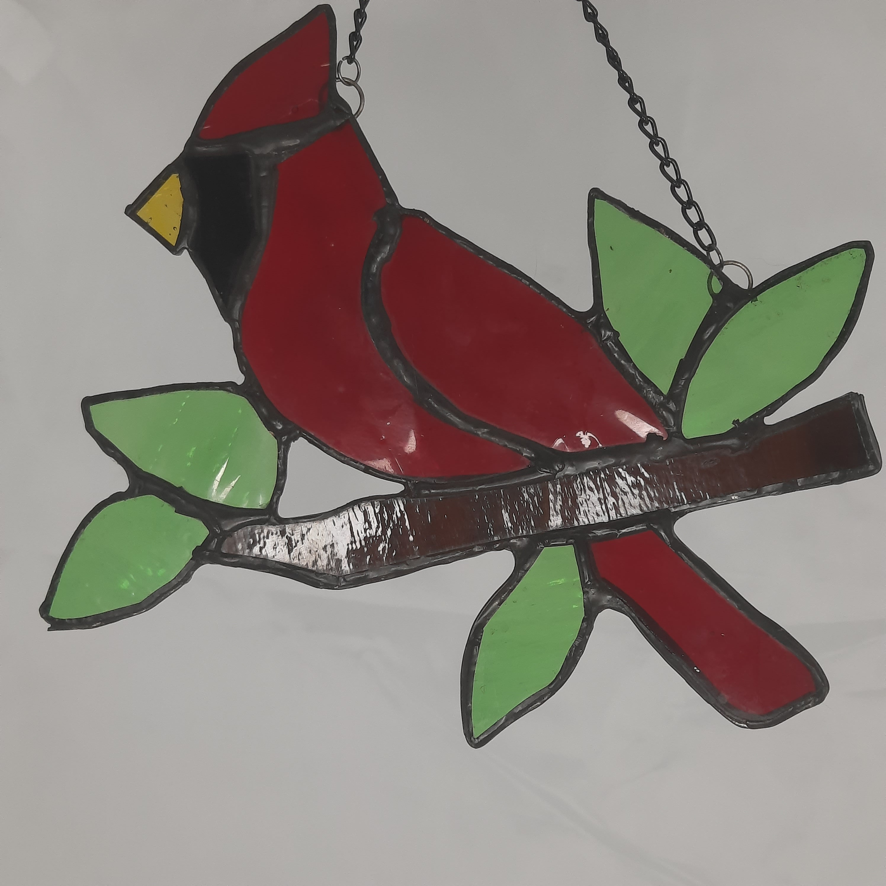 Stained Glass Cardinal Suncatcher - Etsy