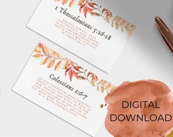 Fall Scripture Cards - Etsy