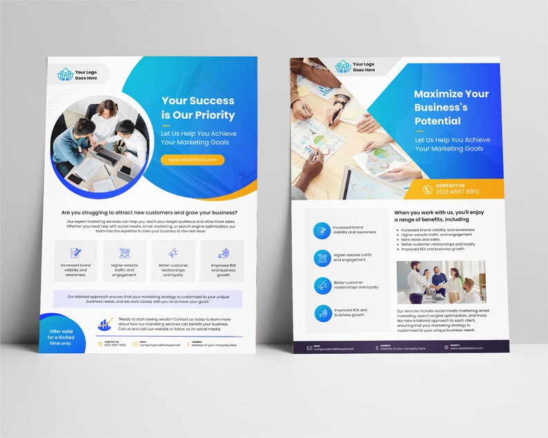 Eye-catching Flyer for Business Marketing Advertisement With Creative ...