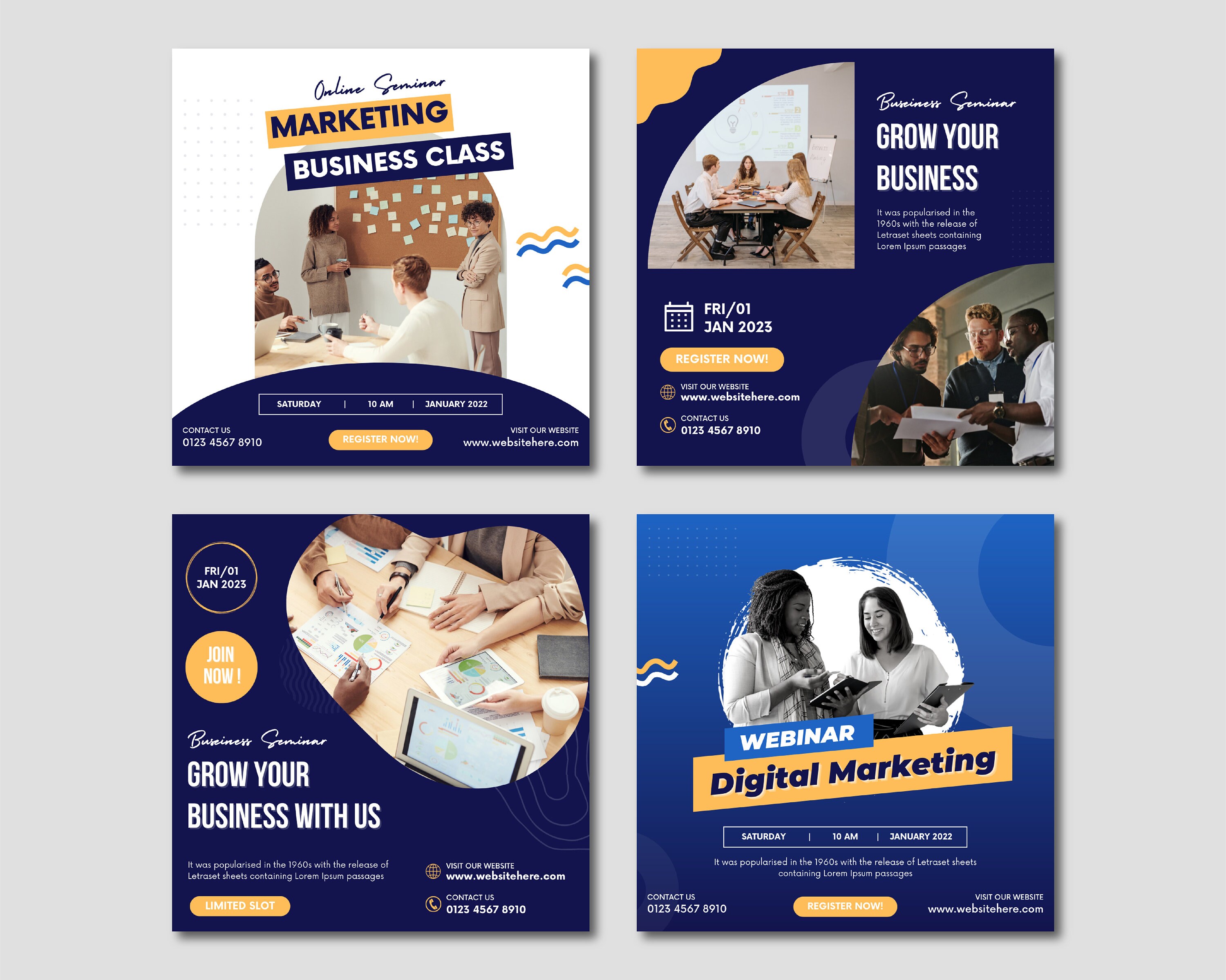 Marketing Webinar Event Template | Canva Coaching Class | Social Medium ...