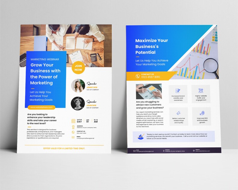 Eye-catching Flyer for Business Marketing Advertisement With Creative ...