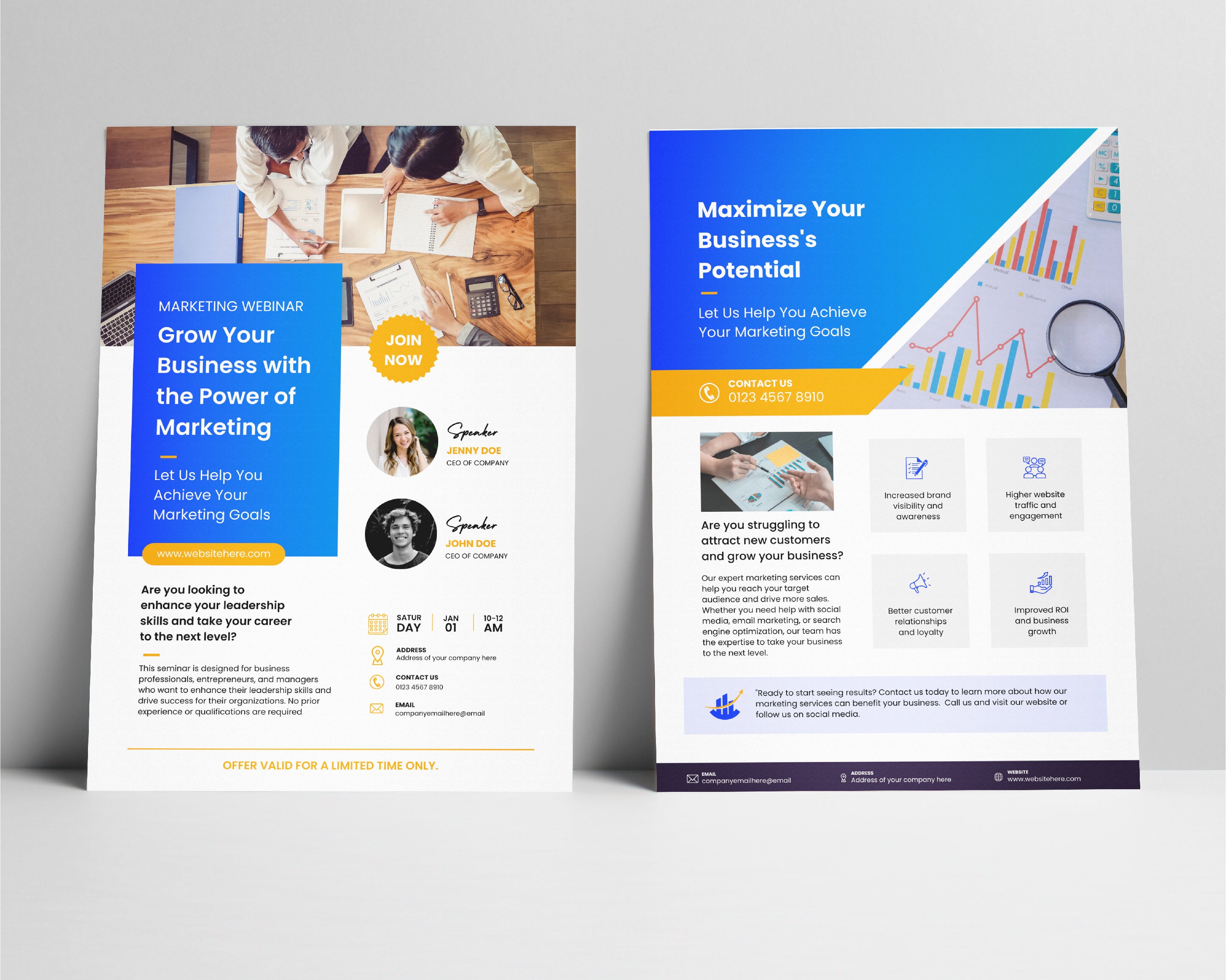 Eye-catching Flyer for Business Marketing Advertisement With Creative ...