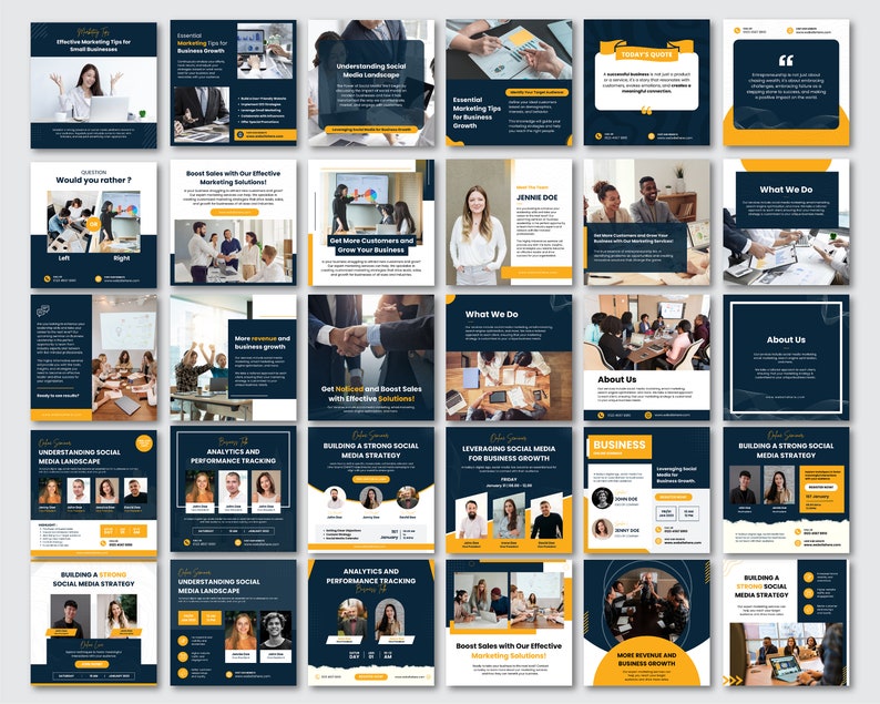 200 Digital Marketing Social Media Template for Canva Instagram Coach ...