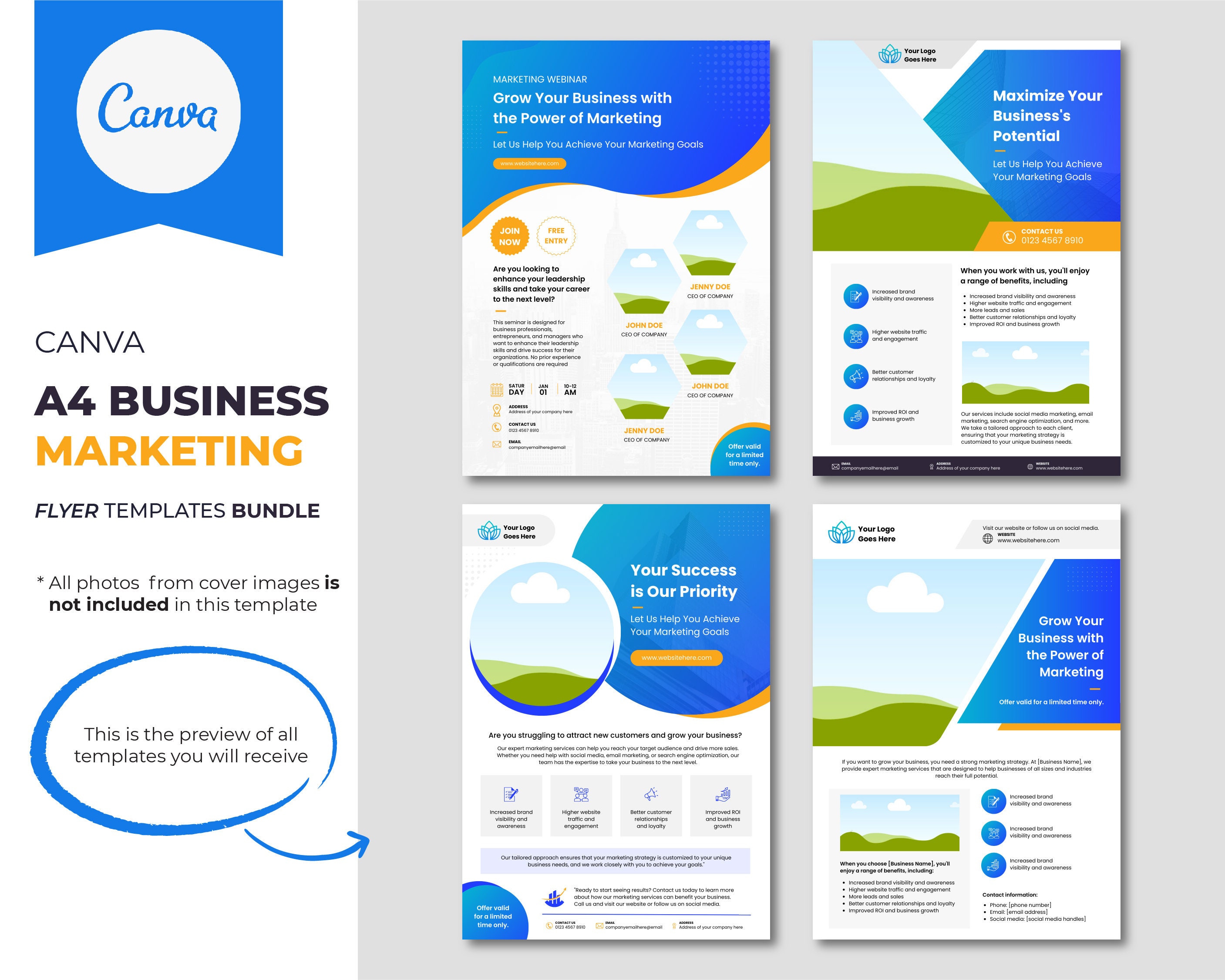 Eye-catching Flyer for Business Marketing Advertisement With Creative ...