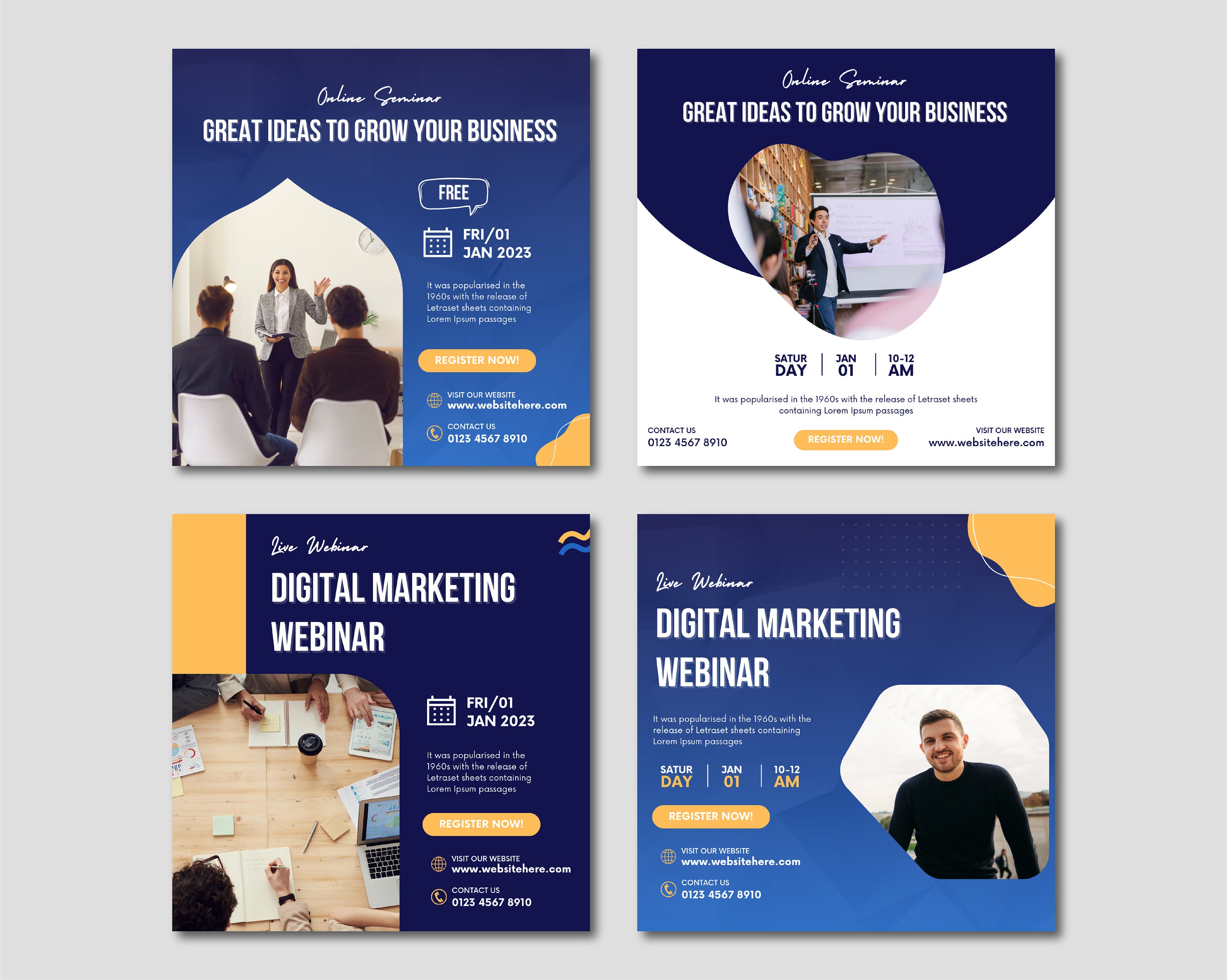 Marketing Webinar Event Template | Canva Coaching Class | Social Medium ...