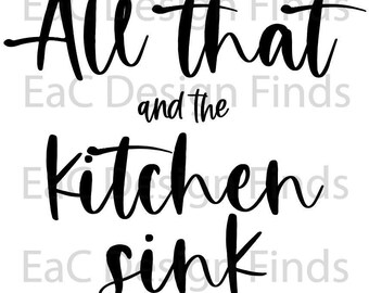 Kitchen Sink Svg - Etsy