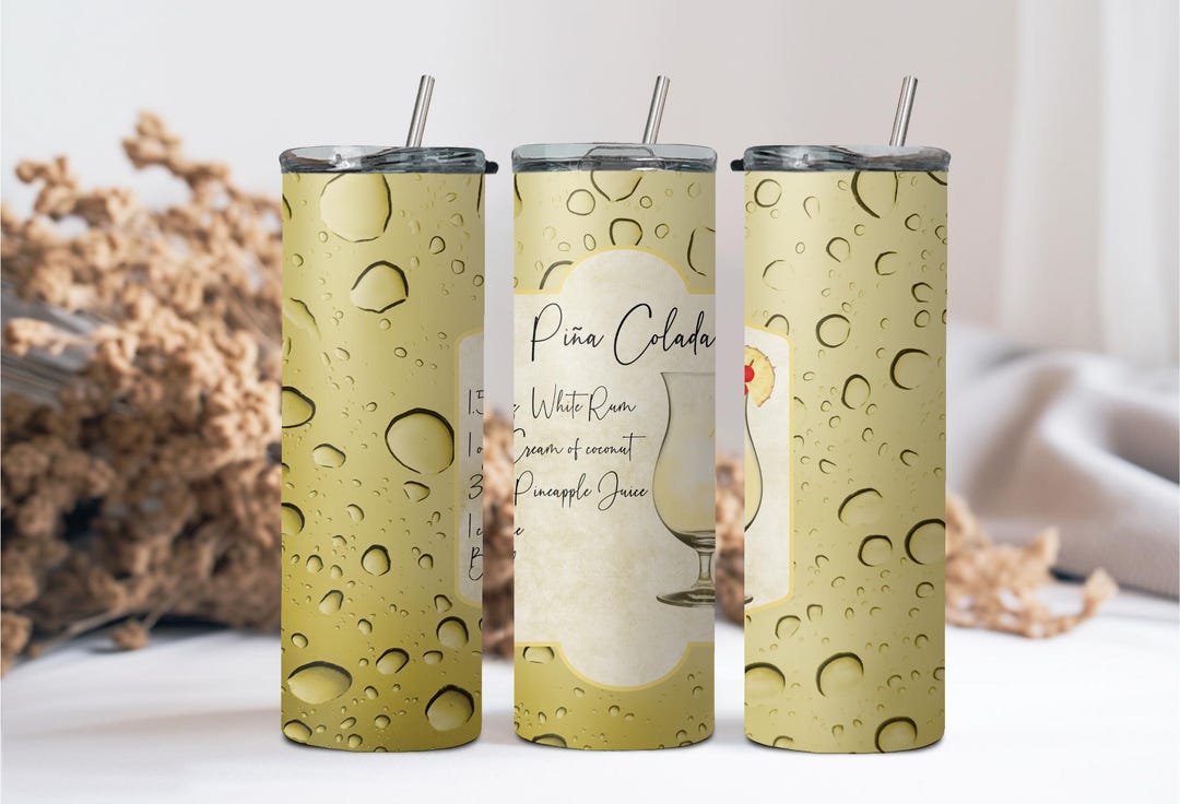 Physical 20oz Skinny Tumbler Pina Colada - Etsy