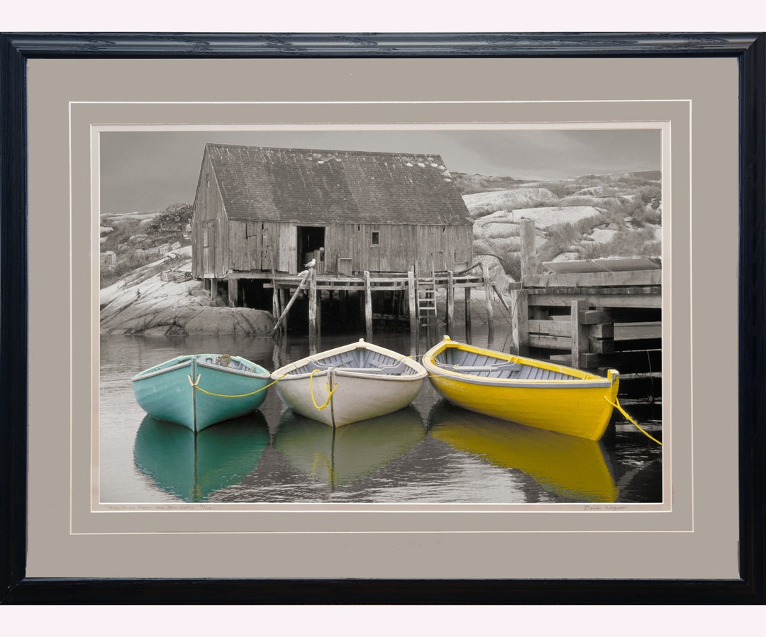 Three Dories, Peggy's Cove, Nova Scotia. Original Framed Photograph by ...