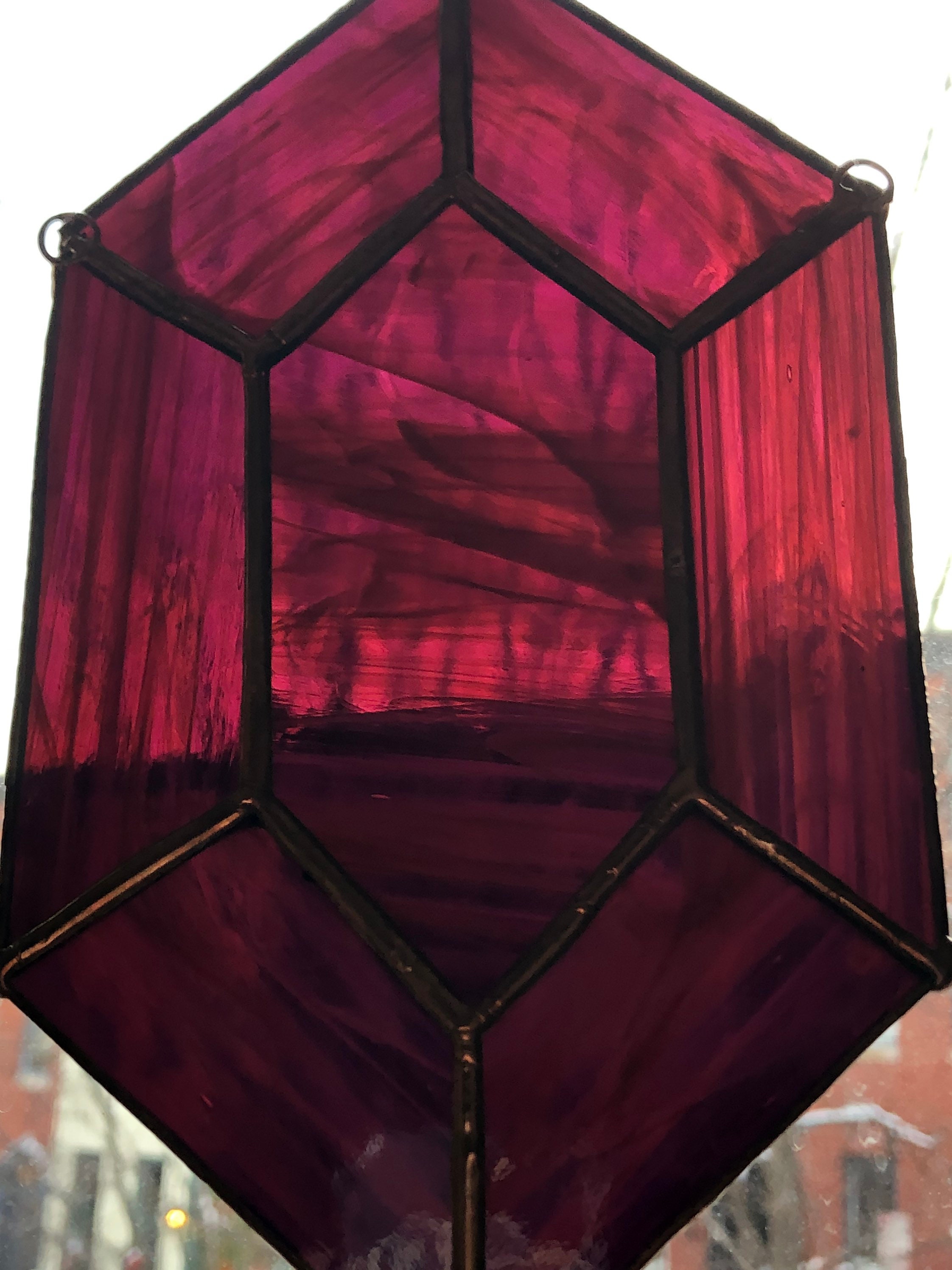 Rose Purple Rupee Zelda Stained Glass - Etsy
