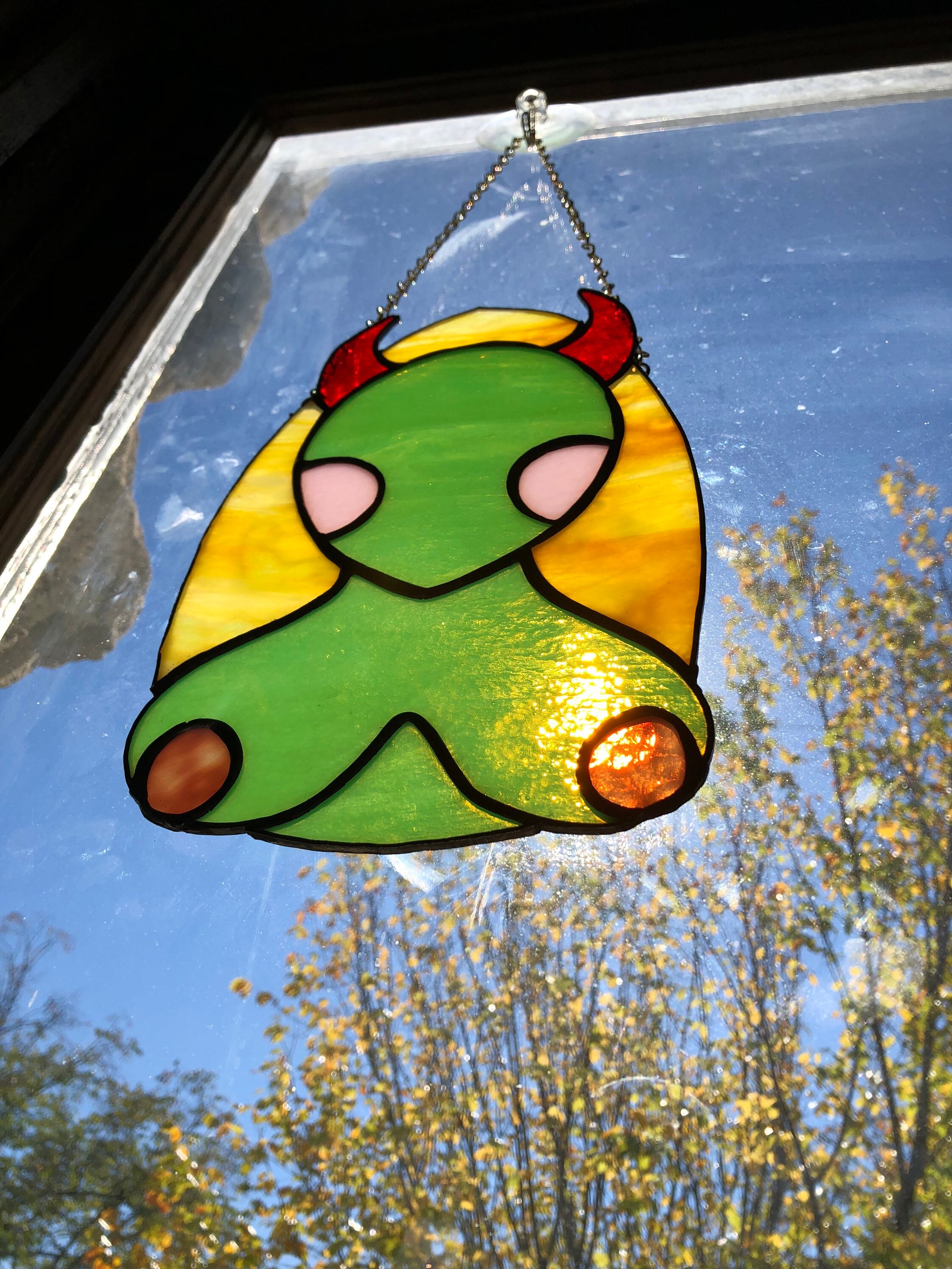 Holy Light Devil Alien Stained Glass Window Art - Etsy