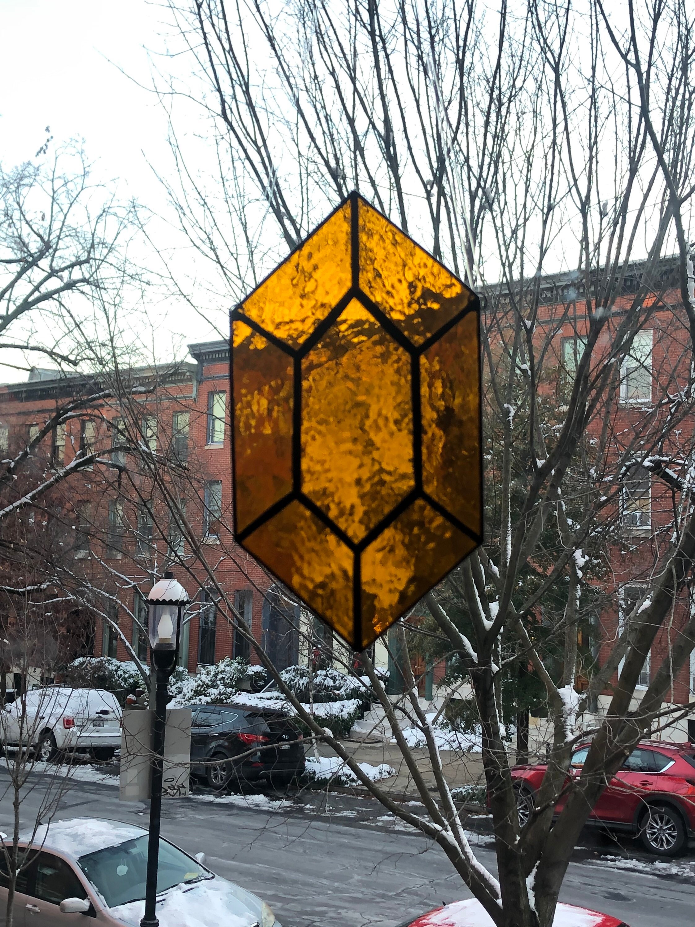 Gold Rupee Zelda Stained Glass - Etsy