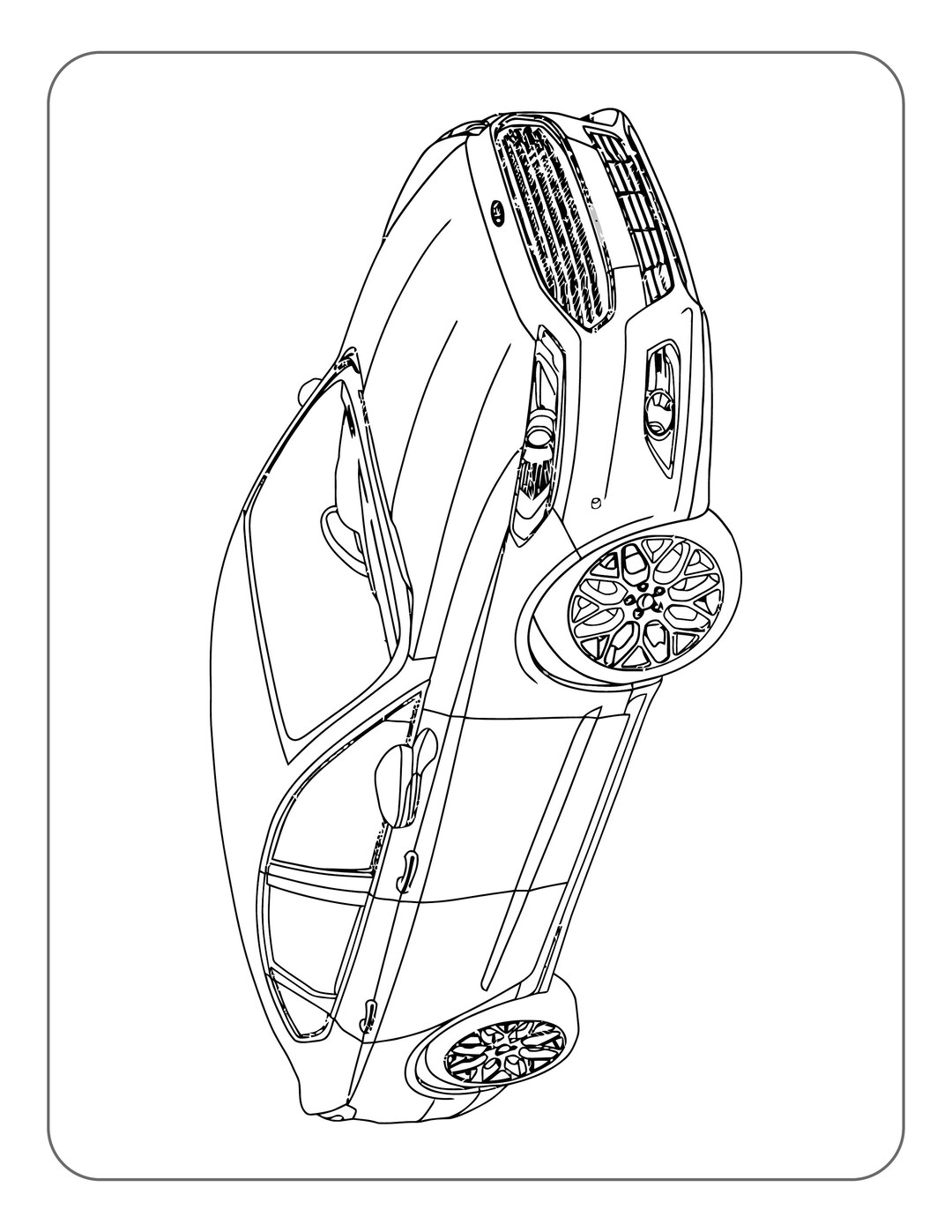 Kids Colouring Pages CAR Themed - Etsy