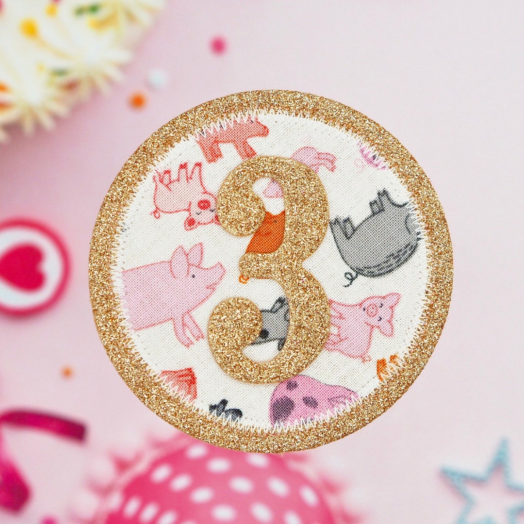 Pig Birthday Badge, Boys Birthday Badge, Animal Birthday, Kids Birthday ...