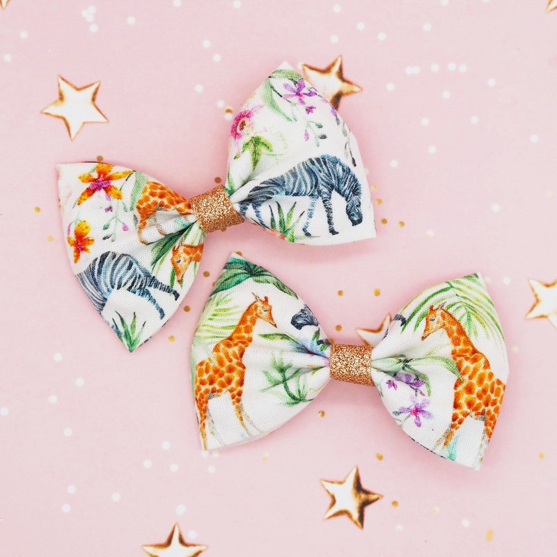 Zebra Hair Bow - Etsy