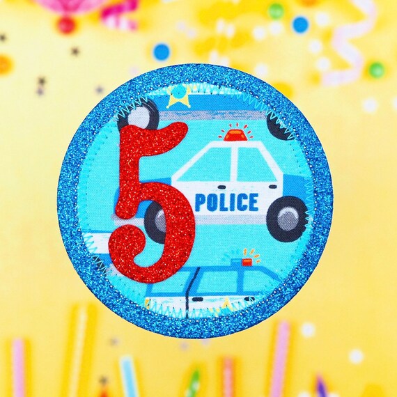 Police Car Birthday Badge Boys Birthday Badge Birthday Pin - Etsy
