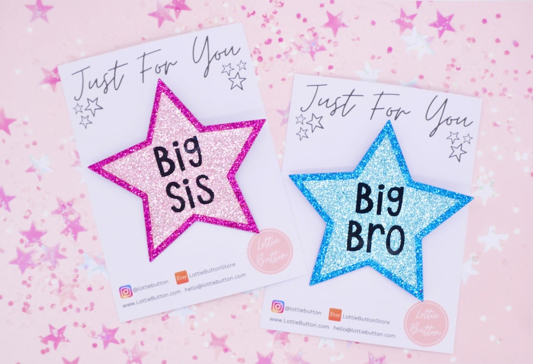 New Sibling Badge, Big Sister, Big Brother, Pin Badge - Etsy