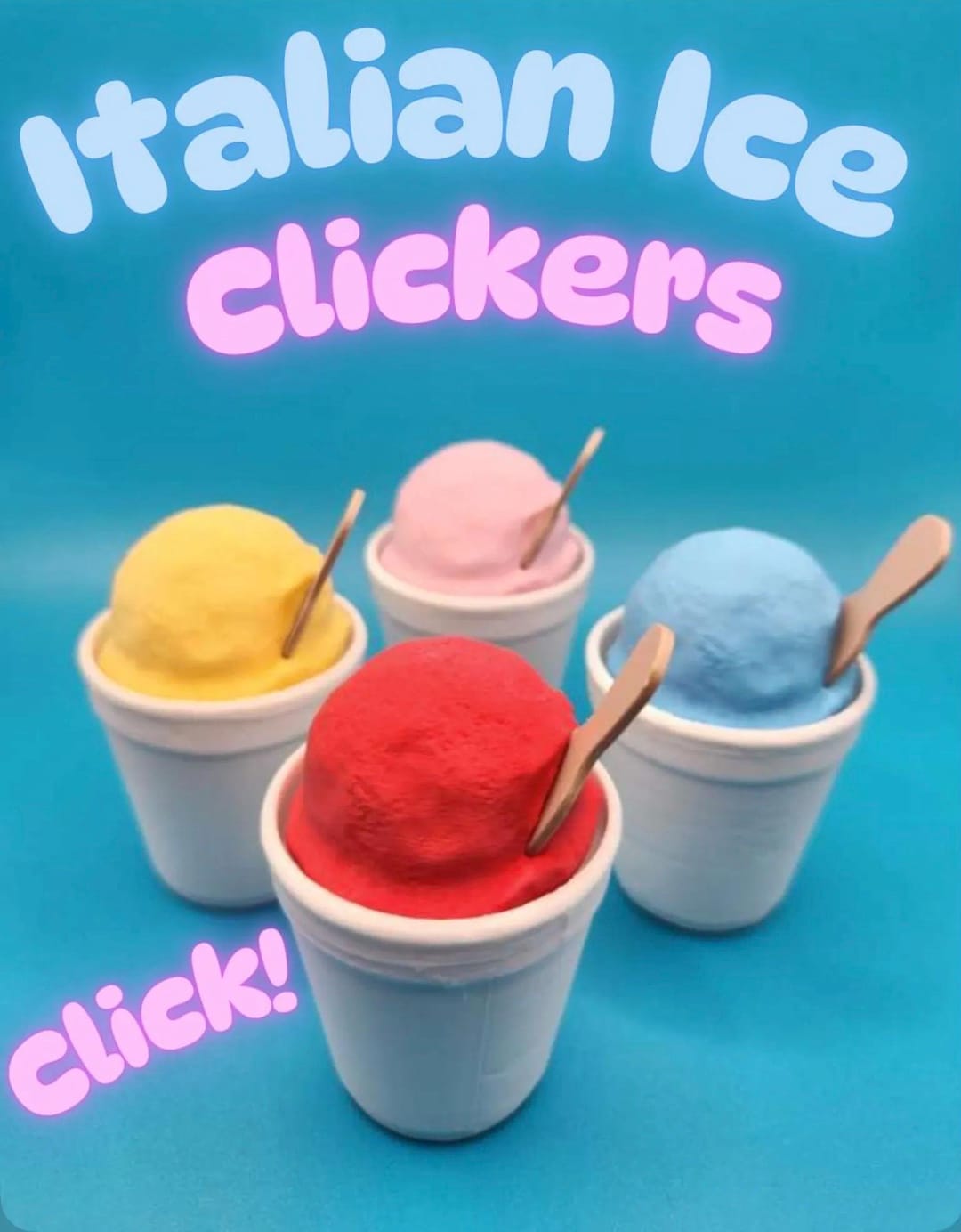 Mini Italian Ice Clicker – Mini Shaved Ice/sno-ball Clicker| Fun Stress ...