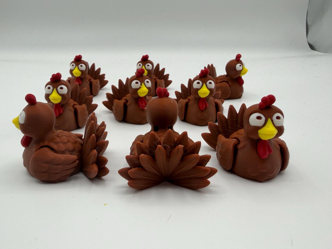 Articulating Turkey Fidget Toy | Cute Thanksgiving Decor | Stress ...
