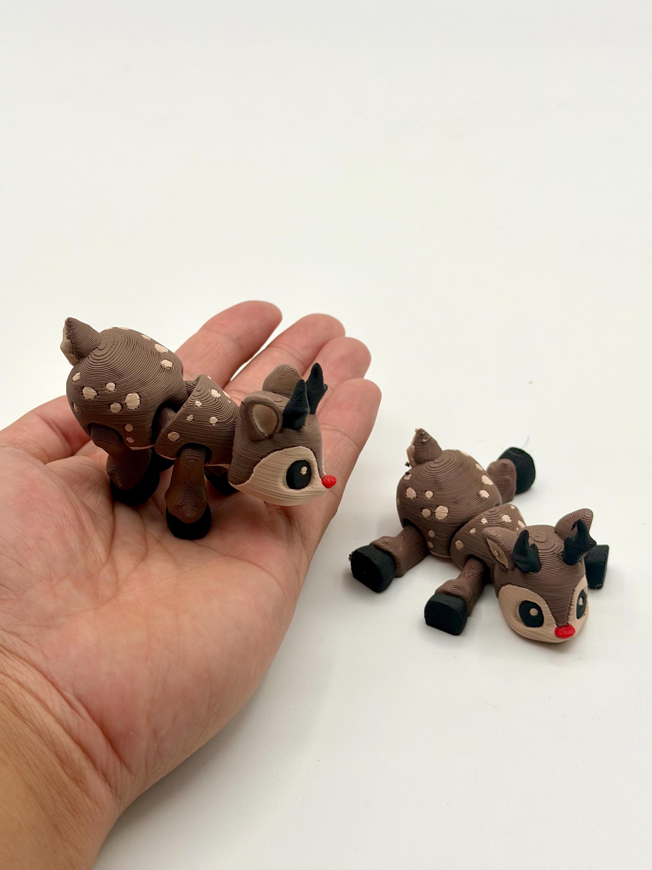 3D Printed Flexi Reindeer | Articulated Christmas Deer Fidget Toy ...