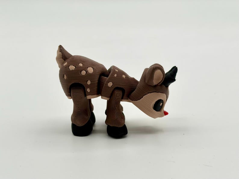 3D Printed Flexi Reindeer | Articulated Christmas Deer Fidget Toy ...