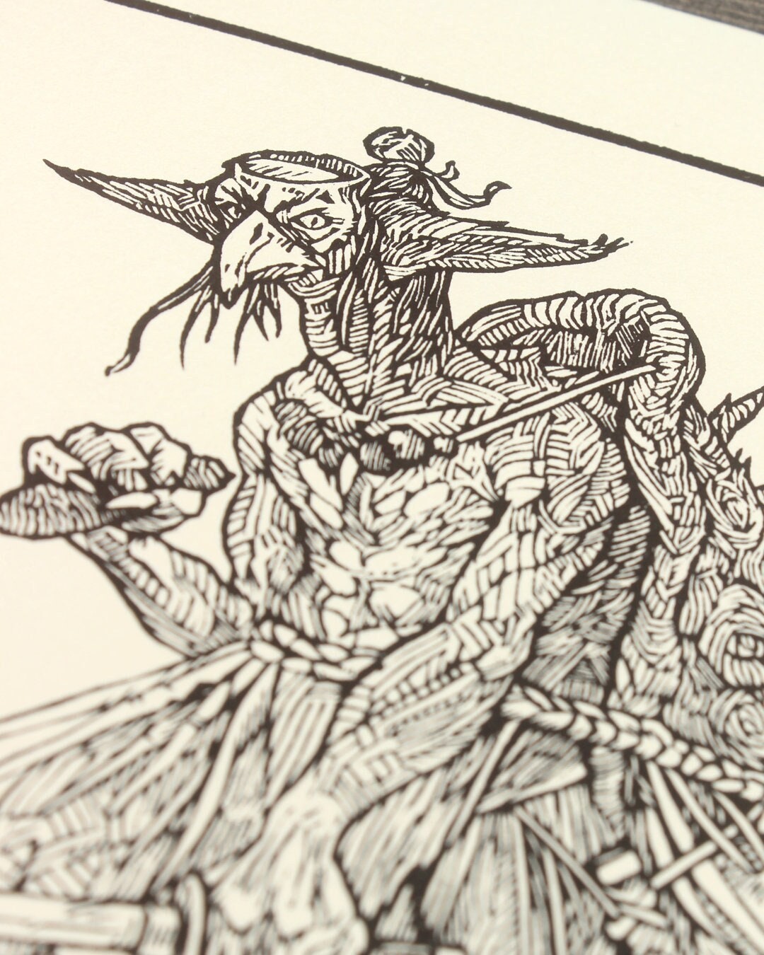 THE KAPPA, Woodblock Print, 22x17 Cm - Etsy