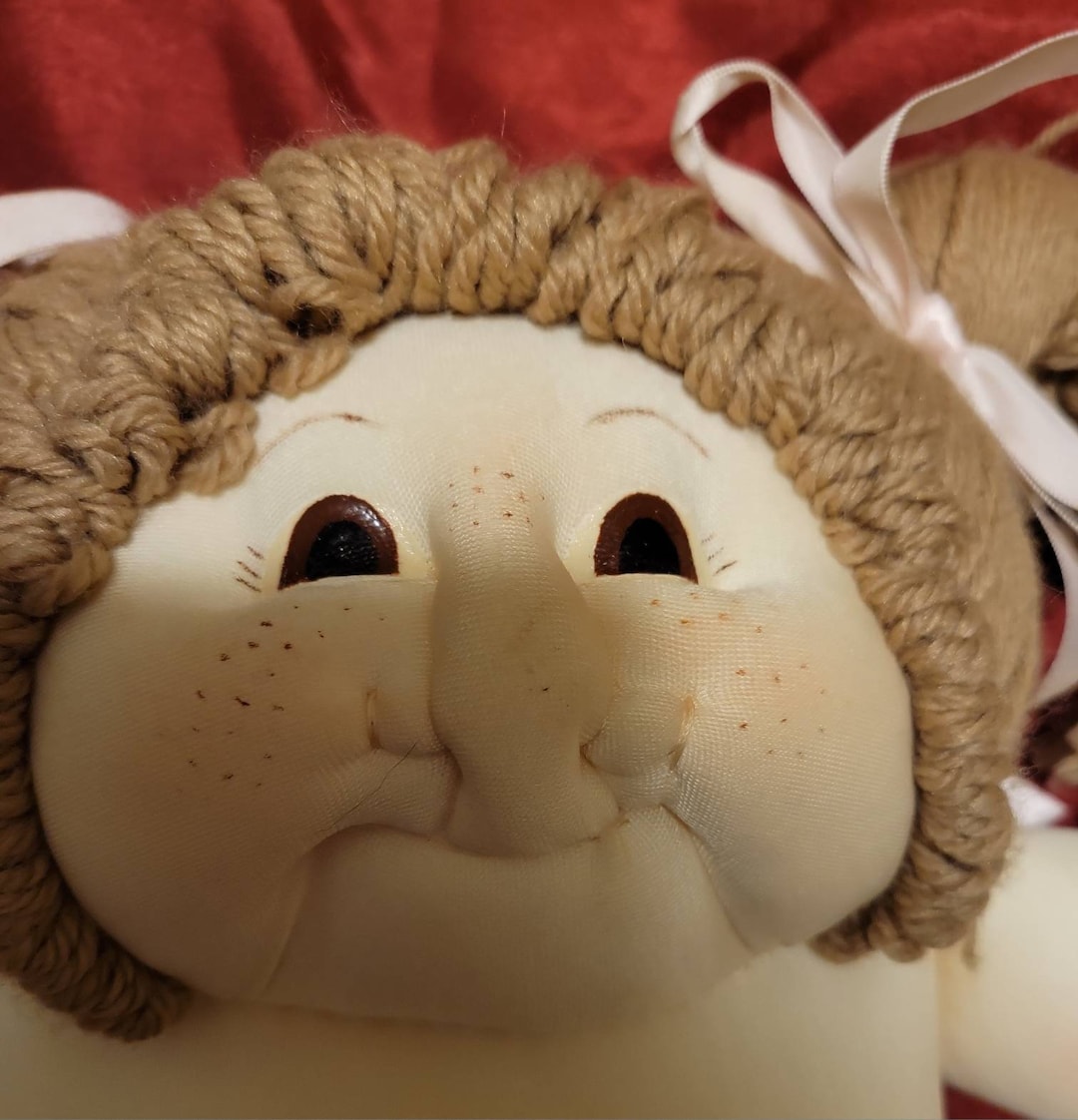 Vintage Soft Sculpture Homemade cabbage Patch Like Doll - Etsy