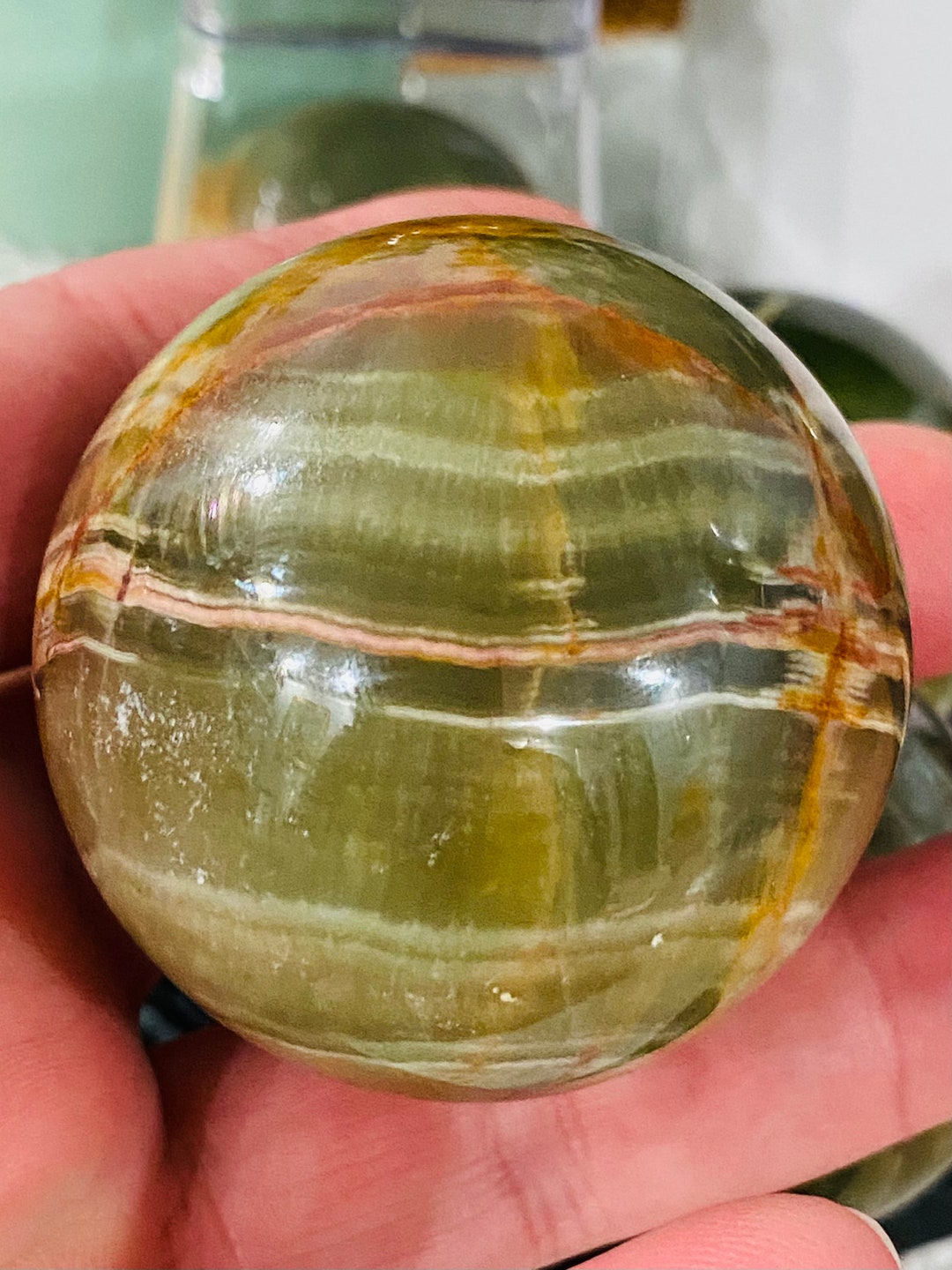 Green Onyx Sphere - Etsy