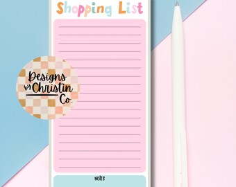 Magnetic Shopping List Notepad - Etsy