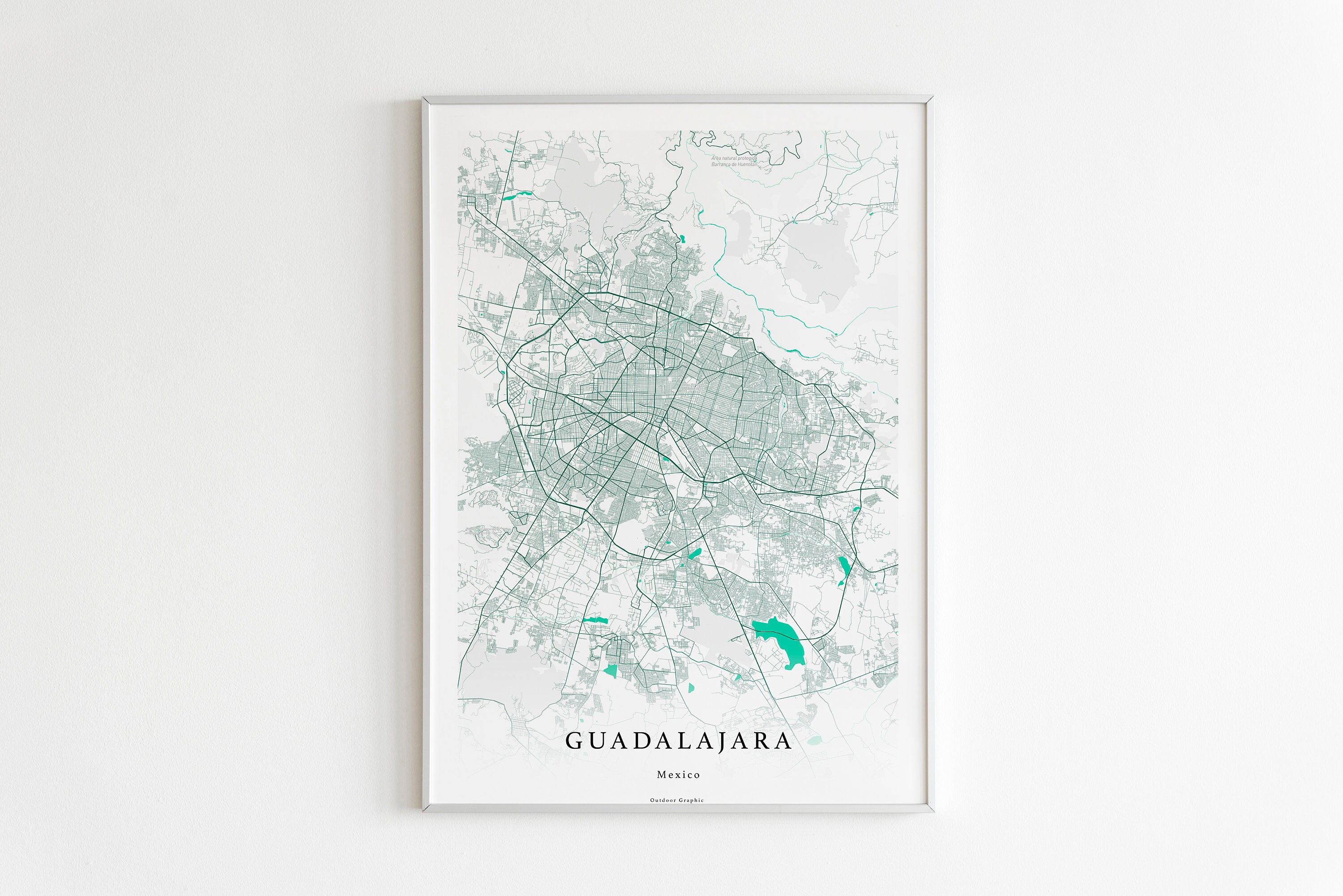 POSTER GUADALAJARA Mexico Map Guadalajara Print Digital Download Wall ...